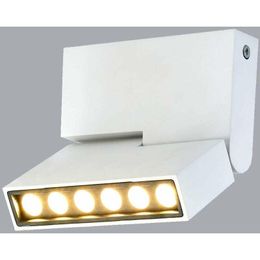 12W LED-Deckenleuchte, Deckenflecken, Deckenleuchte, dose Deckenflecken, LED-Deckenbeleuchtung, 3000k warmweiß, IP20,13.3x11.6x2,6 cm (weiß + heißes
