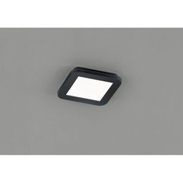Iperbriko - Camillus LED-Deckenleuchte, quadratisch, dimmbar, schwarz, IP44, 17 x 17 cm, Trio-Beleuchtung
