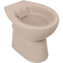 aquaSu Stand wc spülrandlos 083, Tiefspüler mit waagerechtem Abgang, Tiefspül wc ohne Spülrand, 39 x 36,5 x 47 cm, Bodenstehende Toilette,