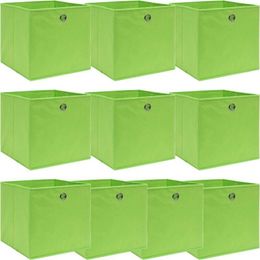 Prolenta Premium Aufbewahrungsboxen 10 Stk. Grün 32x32x32 cm - Grün