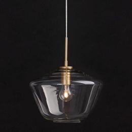 NOVA LUCE - Pendelleuchte Prisma in Transparent und Gold E27 300mm - transparent
