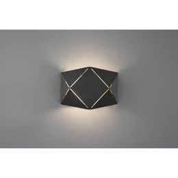 Rechteckige LED-Wandleuchte Zandor Schwarz L18 cm Trio Lighting