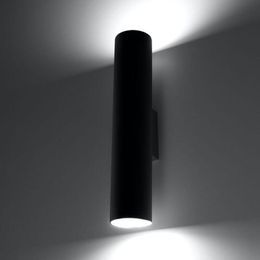 Wandleuchte Brian aus Stahl in Schwarz GU10 max. 2 x 40W - black - famlights