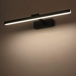 Spiegel Wandleuchte Badezimmer Neutralweiß led 12W 4000K Moderne Badezimmer Innenleuchte Schwarz Lampe Badezimmerbeleuchtung 1000LM 50 Hiasdfls