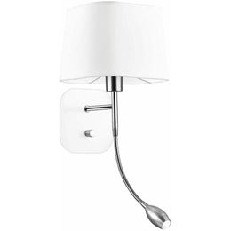 Wandleuchte Montato in Nickel und Weiß E27 - grey - NOVA LUCE