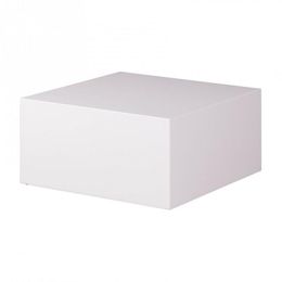 Couchtisch monobloc 60 x 60 x 30 cm Hochglanz mdf Weiß lackiert, Design Wohnzimmertisch Cube quadratisch, Lounge Beistelltisch Würfel Form - FineBuy