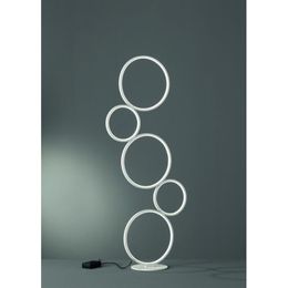 Iperbriko - Rondo Stehlampe 5 weiße LED-Kreise H115 cm Trio-Beleuchtung