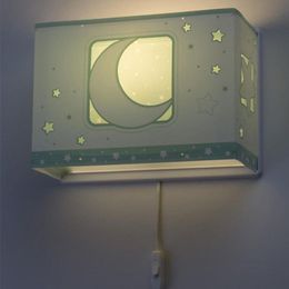 Kinderzimmer Wandleuchte Moonlight in Grün E27 - green#blue - Dalber