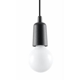 Pendelleuchte Dani in Schwarz E27 1-flammig - black - famlights