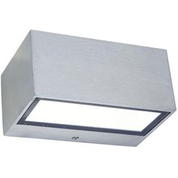 Lutec - led Wandleuchte Gemini in Edelstahl 11W 500lm IP54 - grey