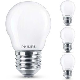 Philips LED Lampe ersetzt 40W, E27 Tropfenform P45, weiß, neutralweiß, 470 Lumen, nicht dimmbar, 4er Pack - white
