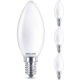 Led Lampe ersetzt 60W, E14 Kerzenform B35, weiß, warmweiß, 806Lumen, nicht dimmbar, 4er Pack - white - Philips