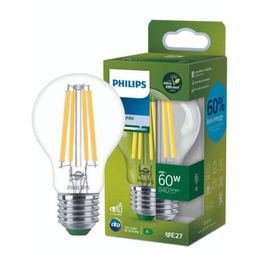 Led Lampe E27 - Birne A60 4W 840lm 4000K ersetzt 60W Einerpack - transparent - Philips