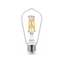 Philips - Smart led Leuchtmittel Tunable White Clear ST64 E27 Edisonform 7 w Leuchtmittel