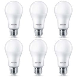 Led Lampe ersetzt 100W, E27 Standardform A67, weiß, warmweiß, 1521 Lumen, nicht dimmbar, 6er Pack - white - Philips