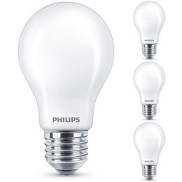 Led Lampe ersetzt 75W, E27 Standardform A60, weiß, warmweiß, 1055 Lumen, nicht dimmbar, 4er Pack - white - Philips
