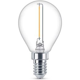 Led Lampe ersetzt 15W, E14 Tropfen P45, klar, warmweiß, 136 Lumen, nicht dimmbar, 1er Pack - transparent - Philips