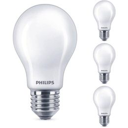 Led Lampe ersetzt 60 w, E27 Standardform A60, weiß, warmweiß, 810 Lumen, dimmbar, 4er Pack - white - Philips