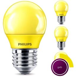 Philips - led Lampe, E27 Tropfenform P45, gelb, nicht dimmbar, 4er Pack [Energieklasse a] - yellow