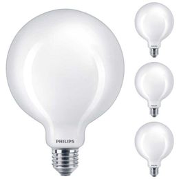 Philips LED Lampe ersetzt 100W, E27 Globe G120, matt, warmweiß, 1521 Lumen, nicht dimmbar, 4er Pack - white