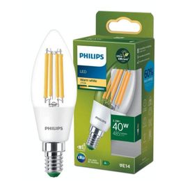 Philips LED Lampe E14 - Kerze B35 2,3W 485lm 2700K ersetzt 40W Einerpack - transparent