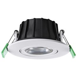 Heitronic - led Einbaustrahler 8,5W in Weiß 720lm schwenkbar IP65 - white