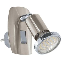 Eglo LED Steckdosenspot, Einzelspot, nickel-matt - grey