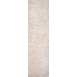 Beliani - Teppich Beige Baumwolle Rechteckig 80x300 cm Kurzflor Orientalisches Muster Antik-Optik Vintage Flurteppich Läufer für Fußbodenheizung