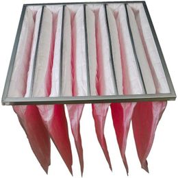 vhbw - Taschenfilter für Klima- und Lüftungsanlagen - Filter F7, 59,2 x 59,2 x 60 cm, Rosa