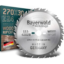 BAYERWALD WERKZEUGE HM Kreissägeblatt - 270 x 3.2/2.2 x 30 Z24 WZ