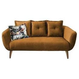 2,5-Sitzer-Sofa Baggio Gelb Velours