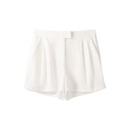 Bershka Pleat-Front Pants female White size 32