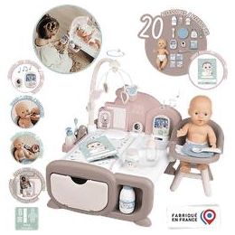 Mendler SMOBY Baby Nurse Cocoon Puppen-Spielzimmer 3-in-1 mit Puppe Puppenspielset, Rosa (120)