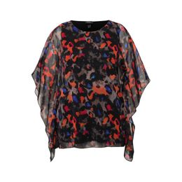 Ulla Popken Bluse Damen Gr&ouml;&szlig;e XXXL/4XL blau / orange / pink / schwarz