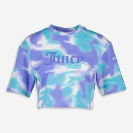 TK Maxx Blau-lilafarbenes Cropped Fit T-Shirt mit Tie-Dye-Muster