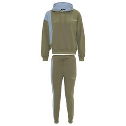 Tom Barron Trainingsanzug mit asymmetrischem Design und Aufdruck Damen Größe M khaki