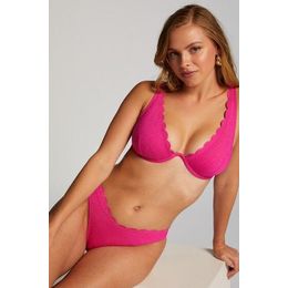 Hunkemöller Hunkemöller Lurex-Bikinioberteil Scallop Rosa