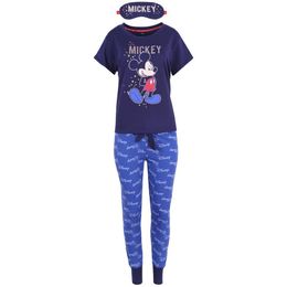 Sarcia.eu Schlafanzug Mickey Mouse dunkelblauer Pyjama + DISNEY Stirnband XS