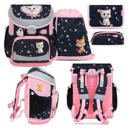 Belmil Schulranzen Set Mini Fit 4-teilig 2024 Mädchen Cute Kitten