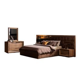 JVmoebel Schlafzimmer-Set Schlafzimmer Set Kleiderschrank Nachttische Bett Schrank 5tlg.