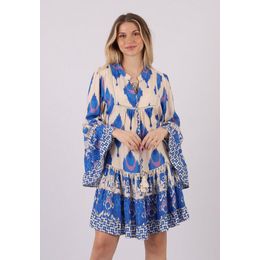 YC Fashion & Style Tunikakleid "Boho-Chic Tunika-Kleid in Ikat-Optik" Alloverdruck