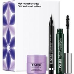 Clinique Make-up Augen High Impact Favorites Take The Day Off™ Reinigungsbalsam 15 ml + High Impact™ Mascara in Schwarz 7 ml + High Impact™ Easy Liquid Liner in Schwarz 0,34 g