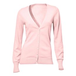 Heine Witt Damen Feinstrickjacke im Cardigan-Style, hellros&eacute;, Gr&ouml;&szlig;e 40