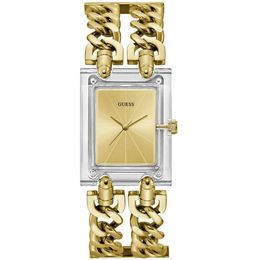 Quarzuhr Guess "MOD HEAVY METAL" Armbanduhren goldfarben Damen Quarzuhren