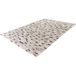 Lederteppich Padiro "Lavin 525" Teppiche Gr. B/L: 160 cm x 230 cm, 8 mm, 1 St., bunt (schwarz, multi) Esszimmerteppiche