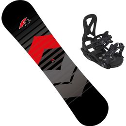 F 2 Snowboard F2 "F2 SNOWBOARD KIDS SET" Snowboards Gr. 130, rot (rot, schwarz) Snowboards