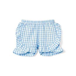 Tchibo Vichy-Karo-Webshorts aus Bio-Baumwolle - Weiss/Kariert - Kinder - Gr.: 98/104