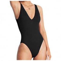 Seafolly - Women's Sea Dive Deep V Neck One Piece - Badeanzug Gr 16 schwarz