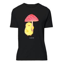 Mr. & Mrs. Panda Mr. & Mrs. Panda T-Shirt Küken Fliegenpilz - Schwarz - Geschenk, Ostern, Frohe Ostern, Glücksp (1-tlg), Schwarz