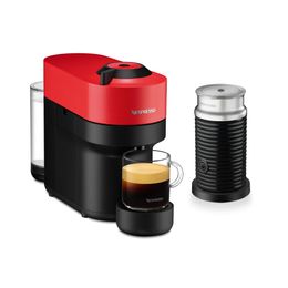 Nespresso Vertuo Pop Spicy Red & Aeroccino 3 schwarz Vertuo Kaffeemaschine